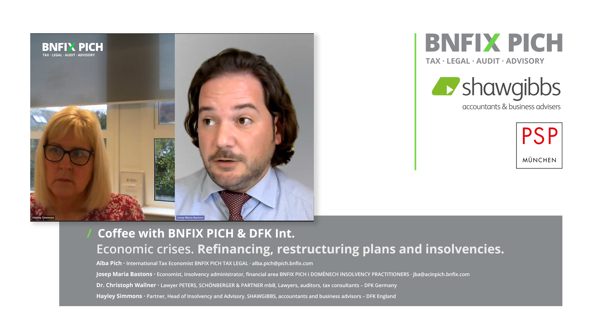 Café con BNFIX PICH · Crisis económicas. Refinanciación, planes de ...